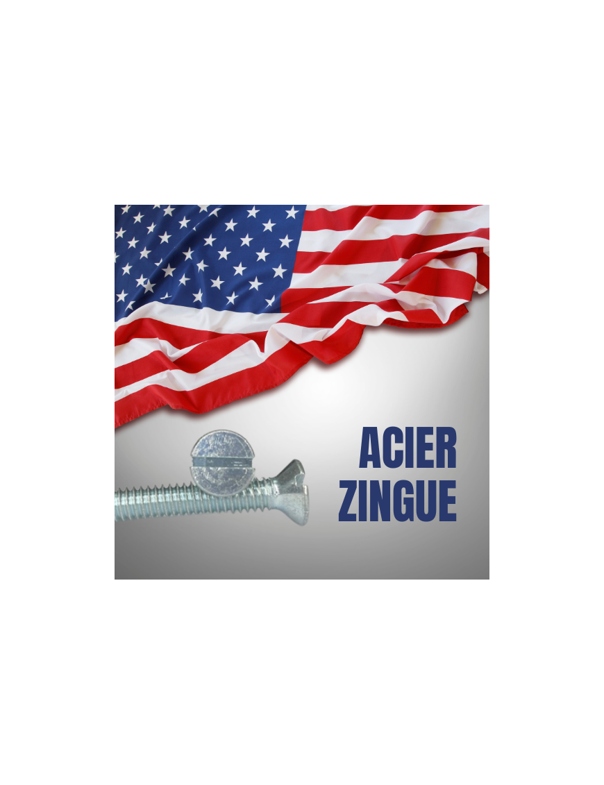 vis américaine TF -UNC-UNF-zingué Filetage UNC (STANDARD) Longueur 1/4 ...