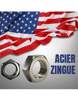 Ecrou américain bas HM UNC et UNF. Filetage UNF (PAS FIN) Diamètre 5/16 ...