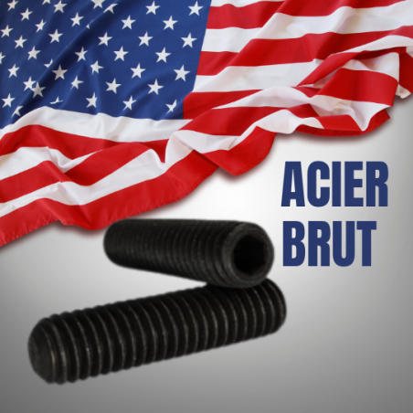 Vis STHC -UNC- UNF- Vis américaine sans tête, cotes pouces. ASME-ANSI ...