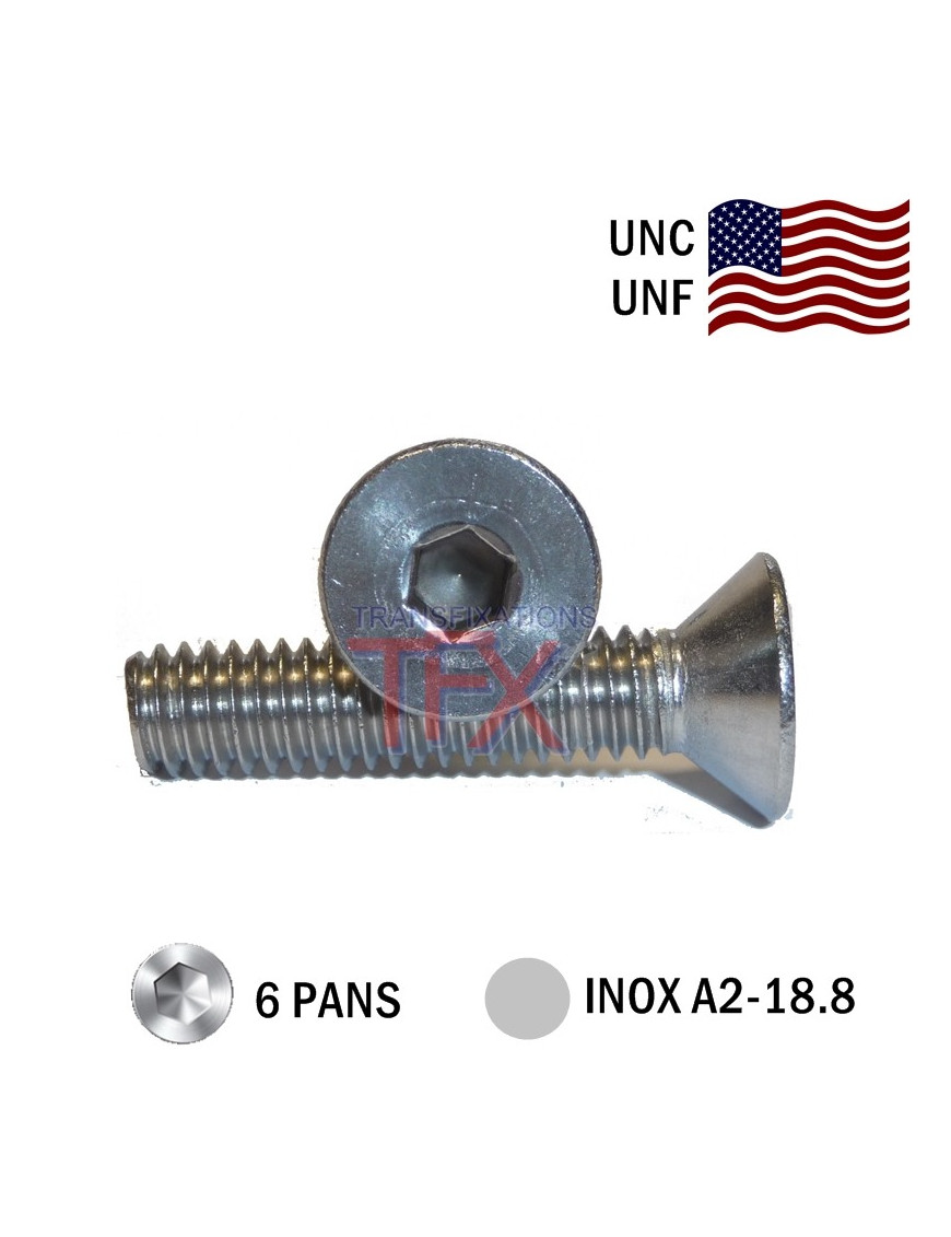 Visserie-américaine-fhc-unc-unf-inoxa2 Longueur 1/2-12.700mm Diamètre 1 ...